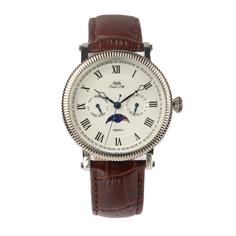 European-style Sapphire Crystal Moon Phase Quartz Watch | Japanese 6P20 ...