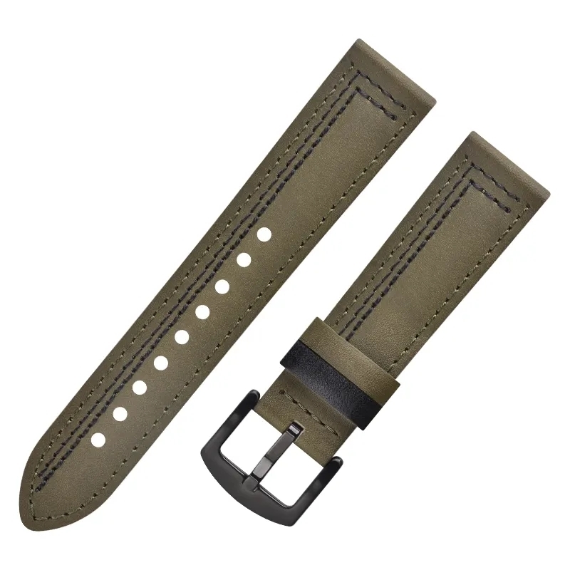 Waterproof Crazy Horse Men's Leather Watch Strap · Customizable Sizes ...