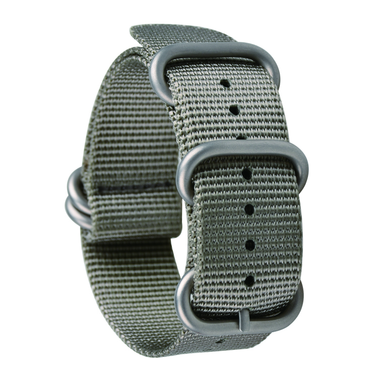 Customer's LOGO Grey Color Nylon Fabric One Piece Watch Strap for ...
